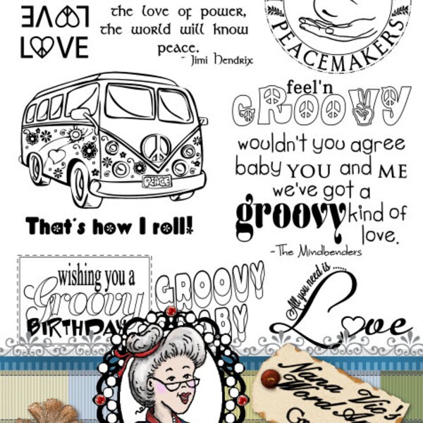 Hippie Word Art - Etsy