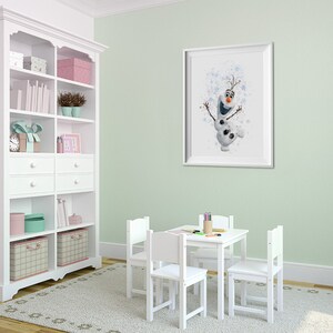 OLAF With Flurry Cloud Digital Print, Olaf From Movie Frozen Nursery ...