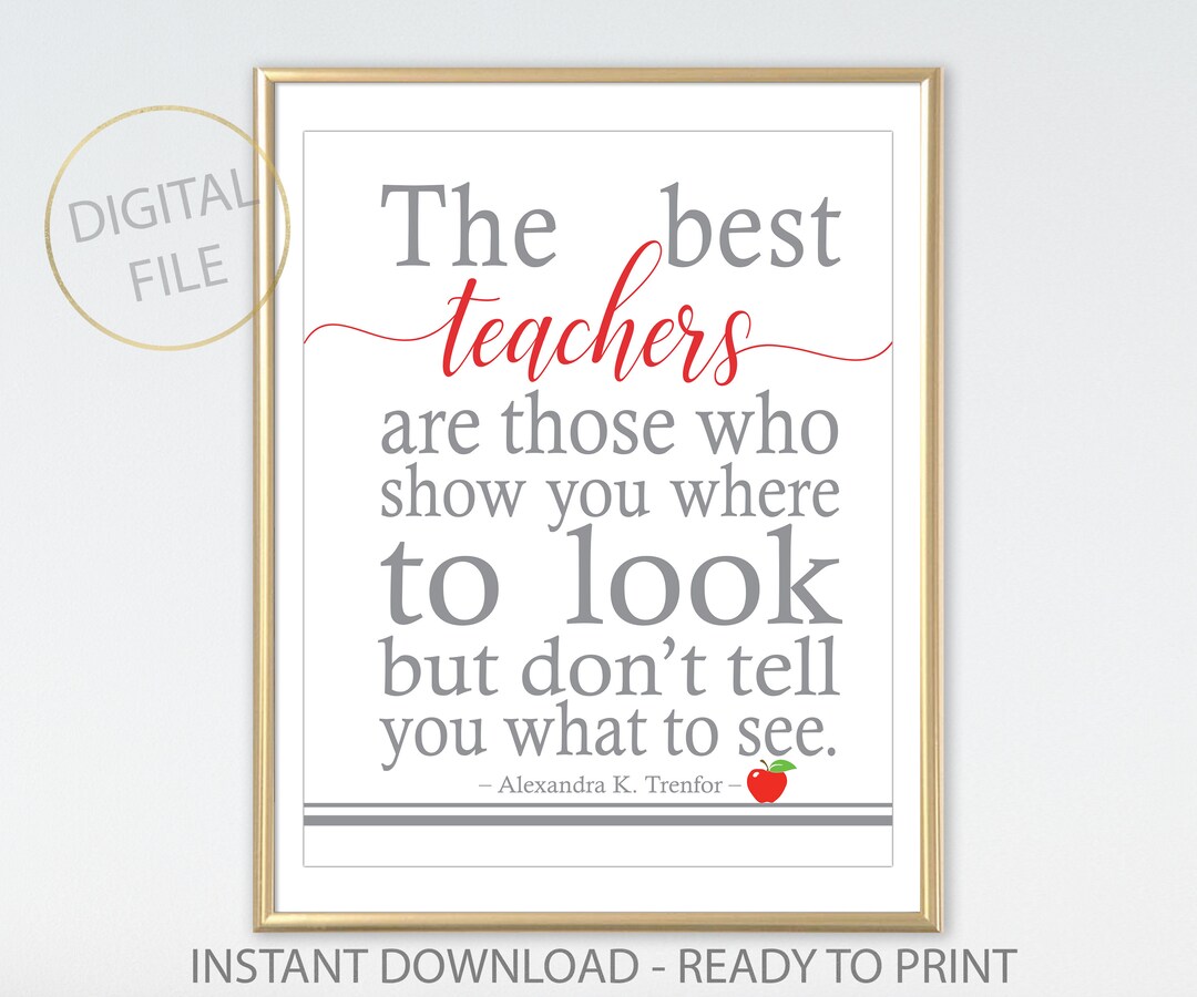 The Best Teacher Print, Daycare Thank You, Childcare Thank You, Teacher ...