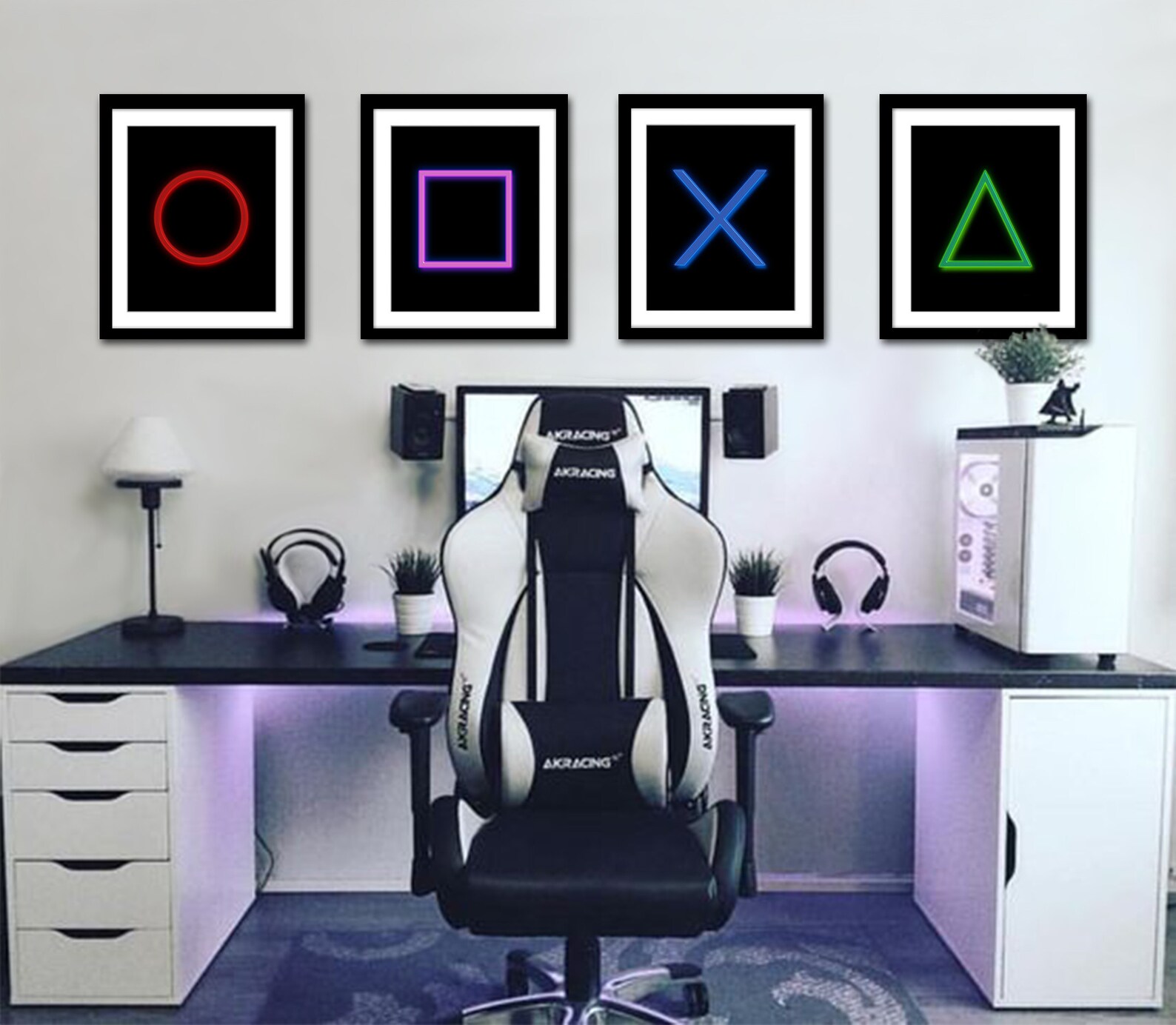 4 Neon Gaming Prints Video Game Prints Geek Art Nurd Wall - Etsy Australia