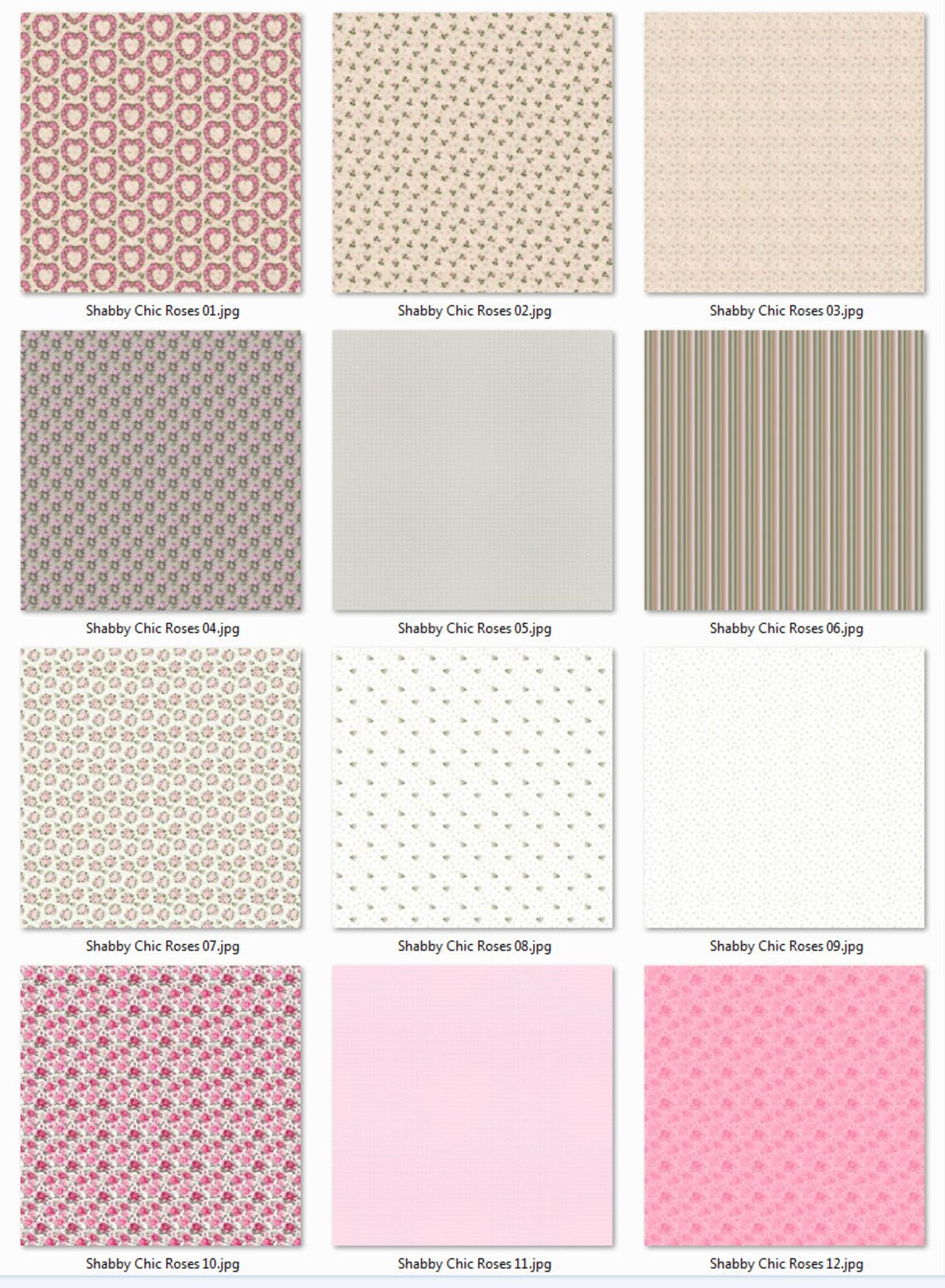 Shabby Chic Digital Paper: Roses / Vintage Floral Rose - Etsy