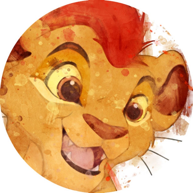 Kion & Bunga the Lion Guard Watercolor Print Download Poster - Etsy