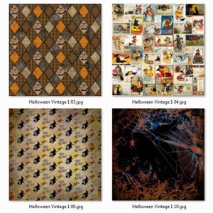 Halloween 1 Digital Papers, Pumpkin, Owl, Raven, Spooky, Skulls, Witch ...