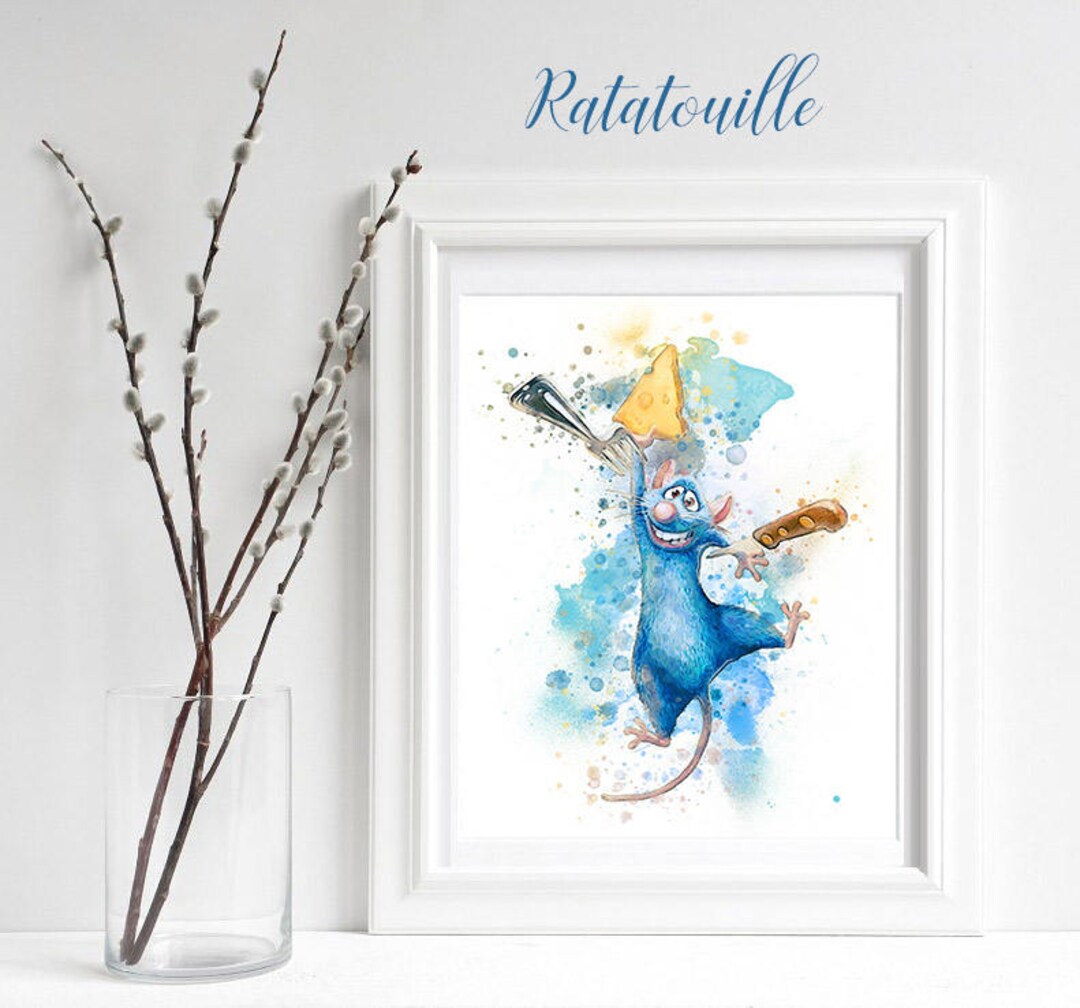 RATATOUILLE Poster, Ratatouille Sublimation Movie Rat Digital Art Print ...