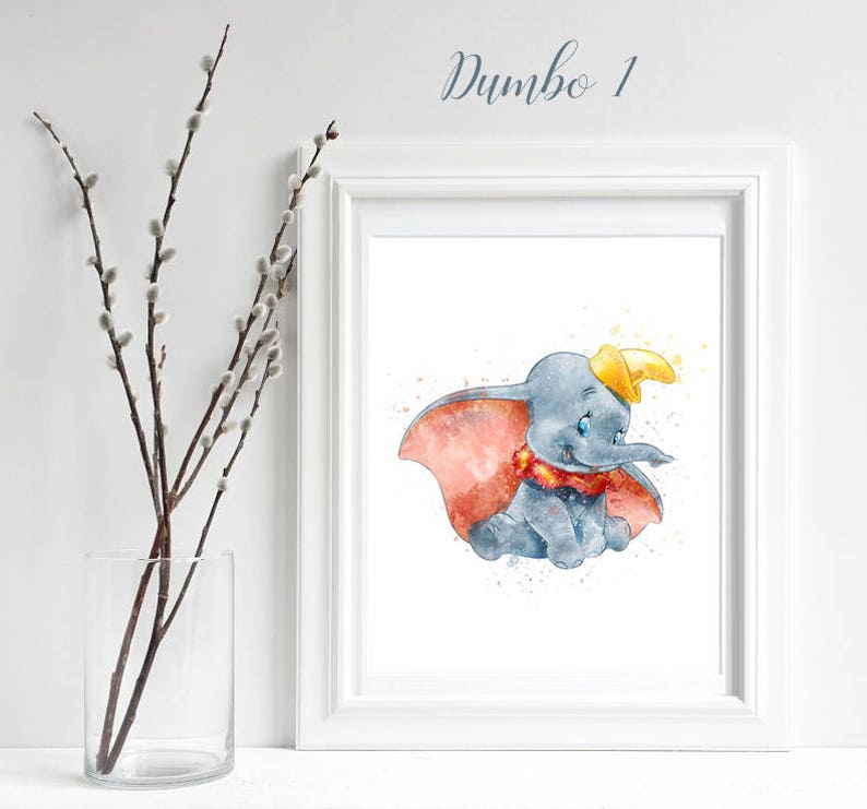 Dumbo #1 Watercolor Printable Download Dumbo Poster Wall Art Decor ...