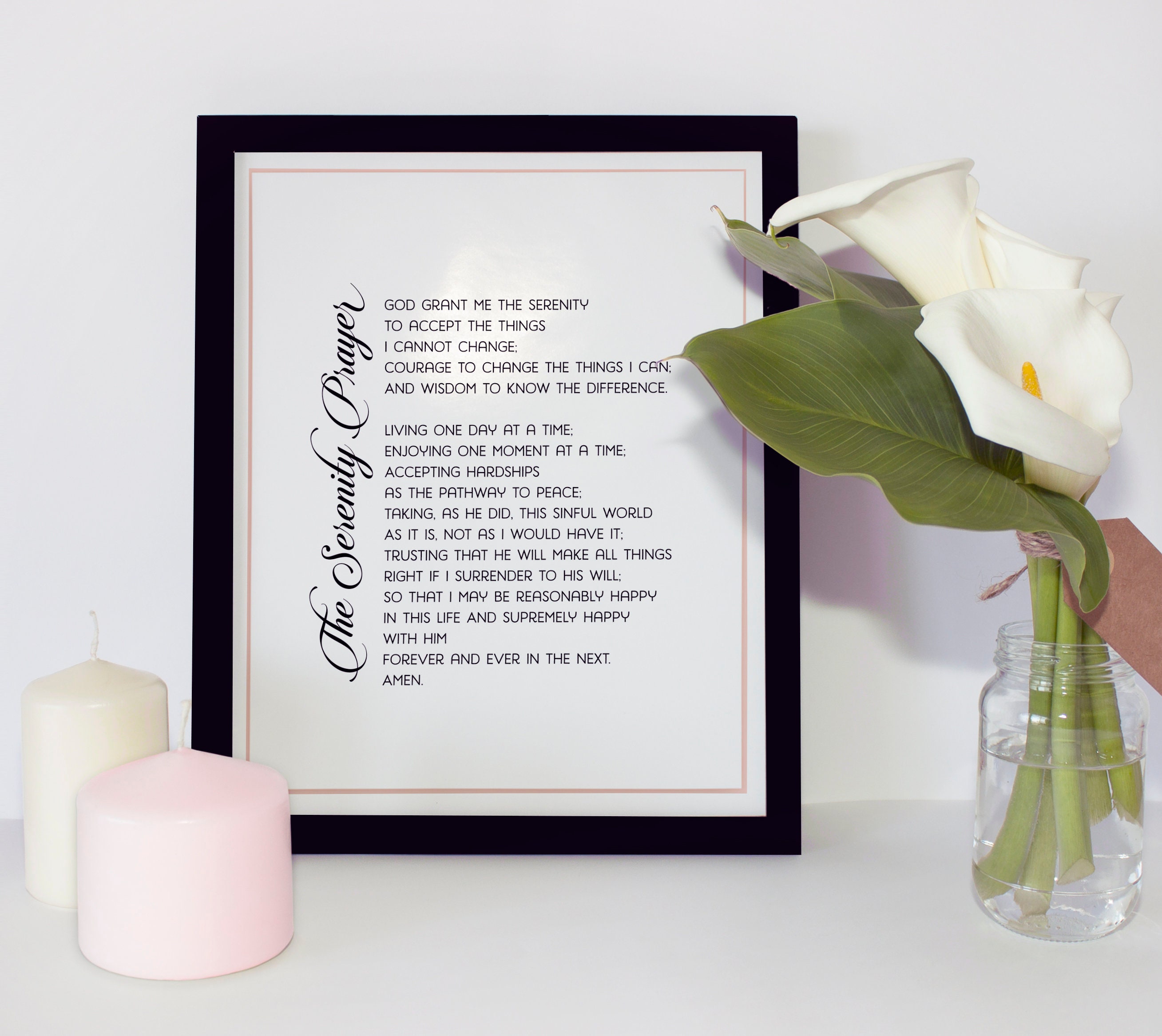 The Serenity Prayer Bible Verse Print Christian Scripture | Etsy