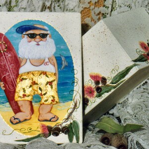 Santa Holiday Surfing Digital Stamp Digi Instant Download ID:NV-DS0056 ...