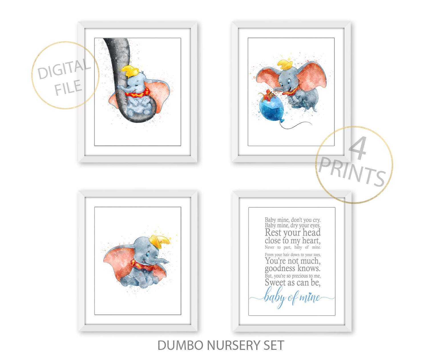 Dumbo 6 With Mum's Trunk Printable Download Dumbo Poster - Etsy Australia