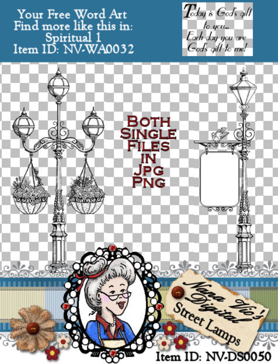 Street Lamps Digital Stamp, Digi, Vintage Lights, Yesteryear Cast Iron ...