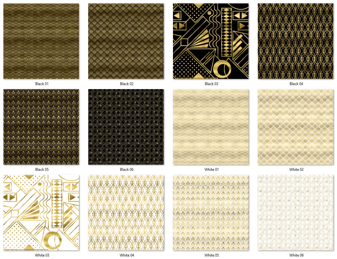 ART DECO Digital Paper: Black & White Gold Art Deco Great - Etsy Australia