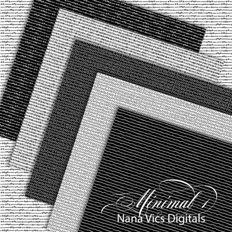 Minimal Digital Paper, Black & White Minimalist Patterns, Minimal ...