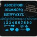 Blackboard Alphabet Clipart: Digital Chalk Alphabet Clip Art, Blue ...
