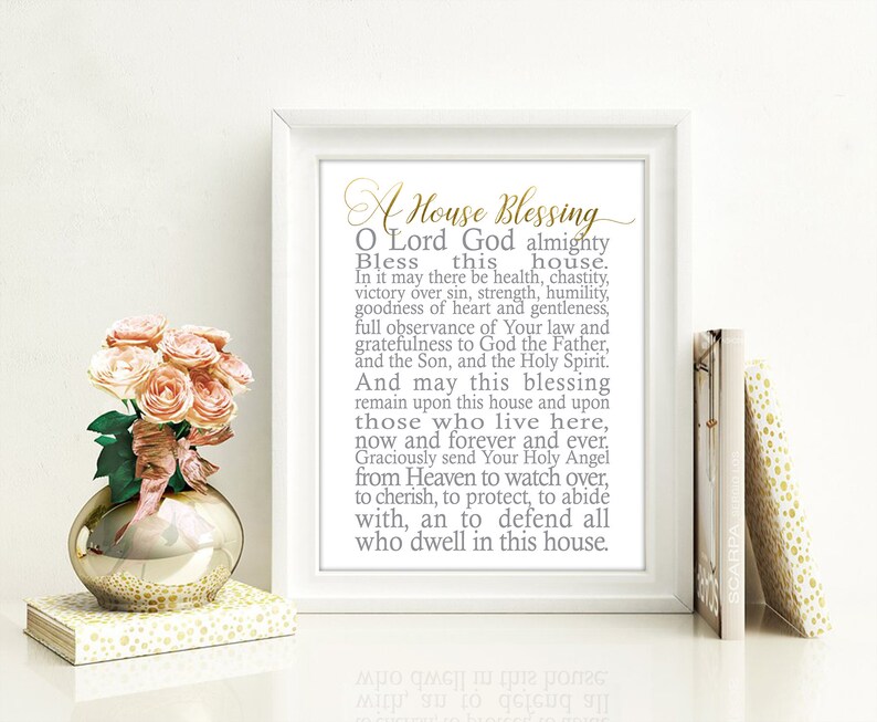 A House Blessing Prayer Print, Home Decor Print, Christian House ...