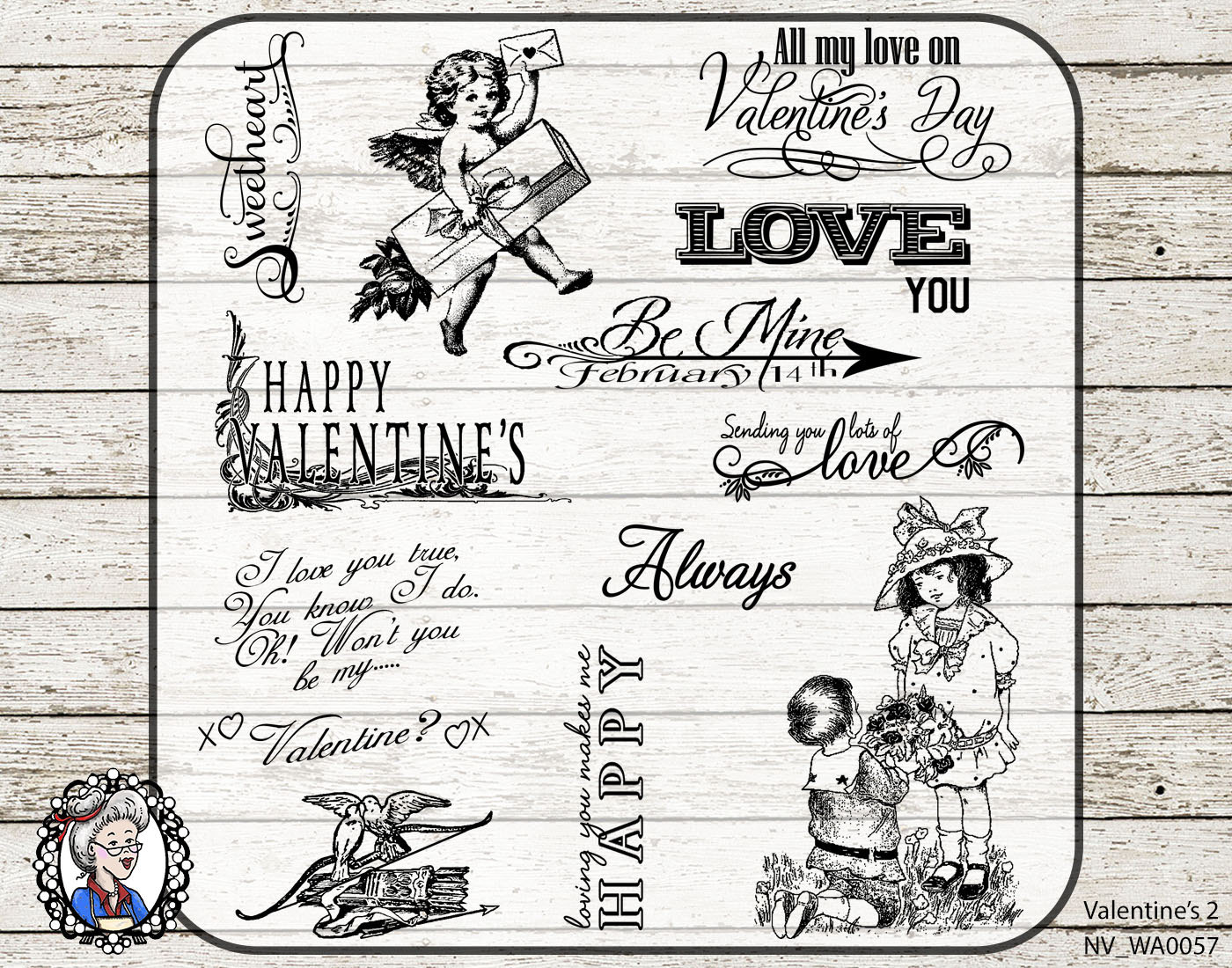 Valentine Word Art Quotes / Photo Overlays / Scrapbooking / | Etsy