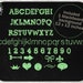 Alphabet Clipart Set 83 Png: Green Letters / Numbers / Shapes Digital ...