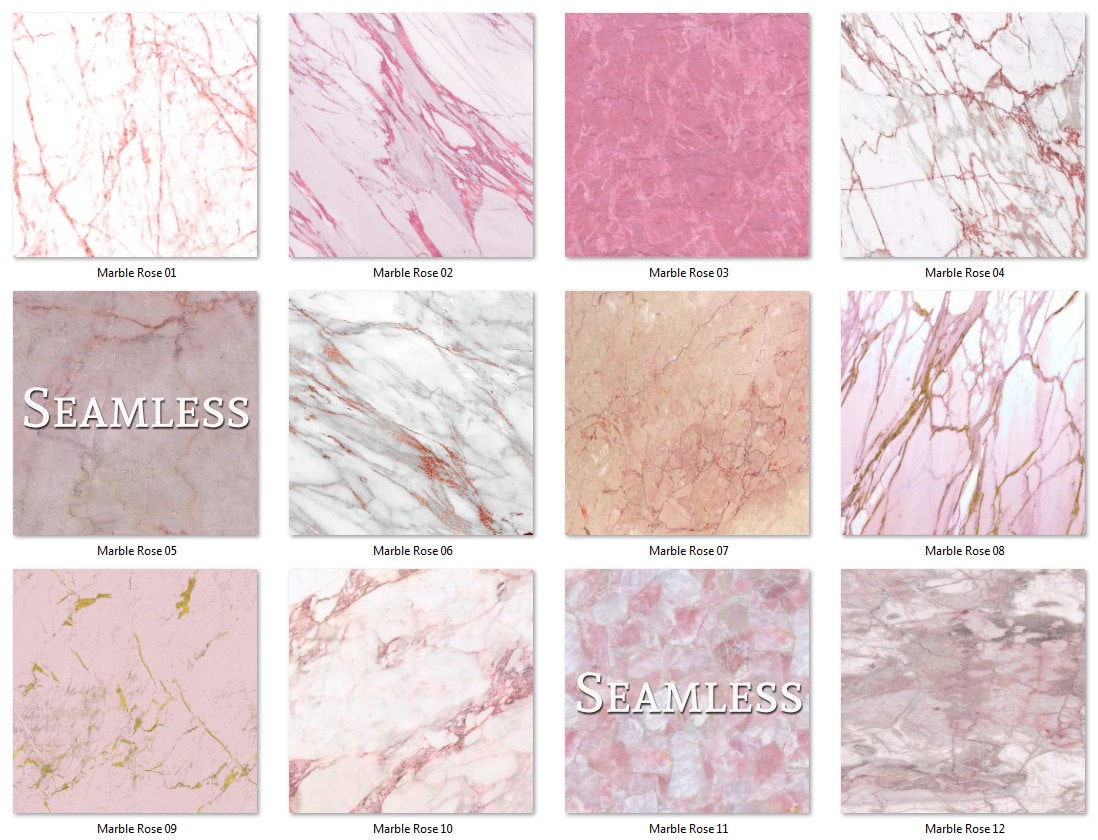 Marble Digital Paper Rose / Pink Marble With Gold Veins - Etsy Australia