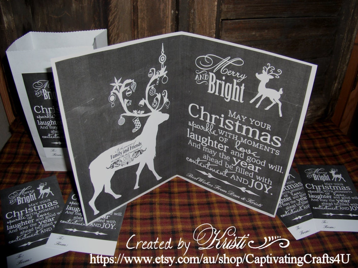 Christmas 3 Word Art Clipart Sentiments Digital Stamp | Etsy