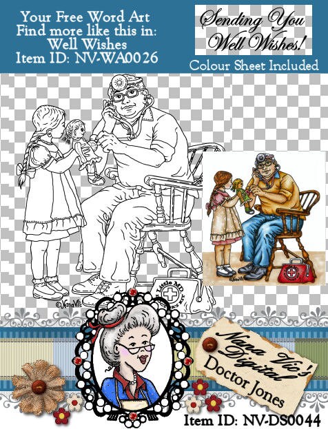 Doctor Jones With Little Girl Digital Stamp Line Drawing - Etsy Australia