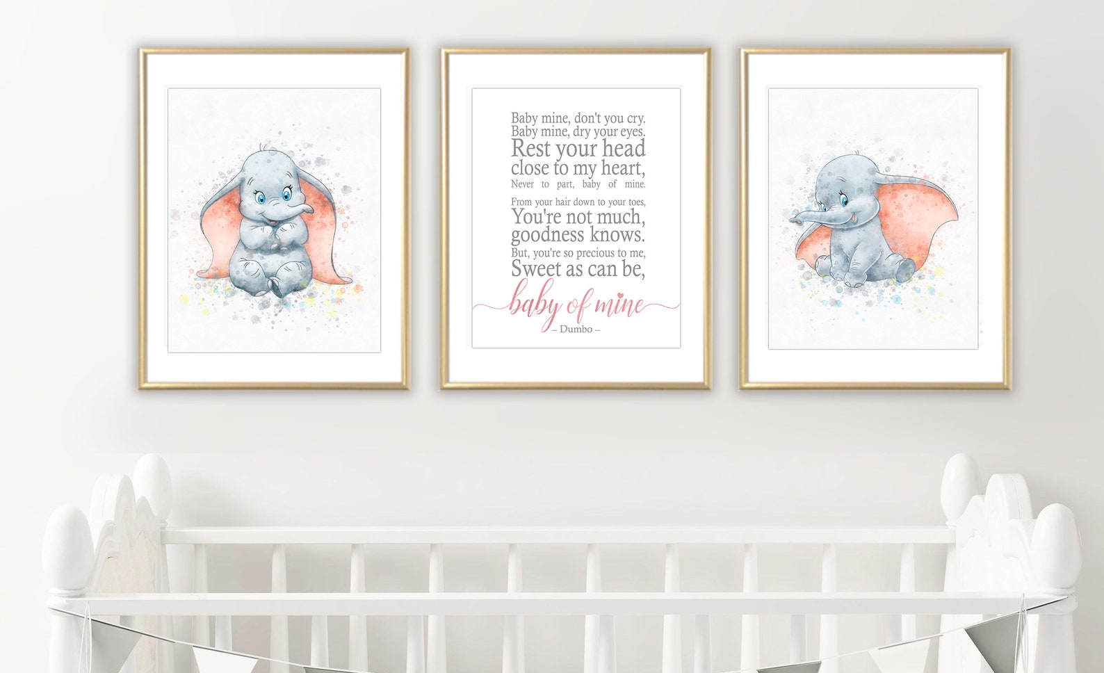 Dumbo #6 With Mum's Trunk Printable Download Dumbo Poster Wall Art ...