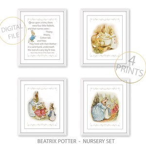 Beatrix Potter Nursery Print 01, Peter Rabbit With Quote, Playroom ...