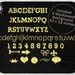 83 Alphabet Clipart: Digital Blackboard Alphabet Clip Art Yellow ...