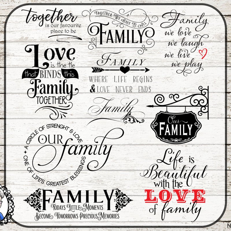 Family Word Art - Etsy