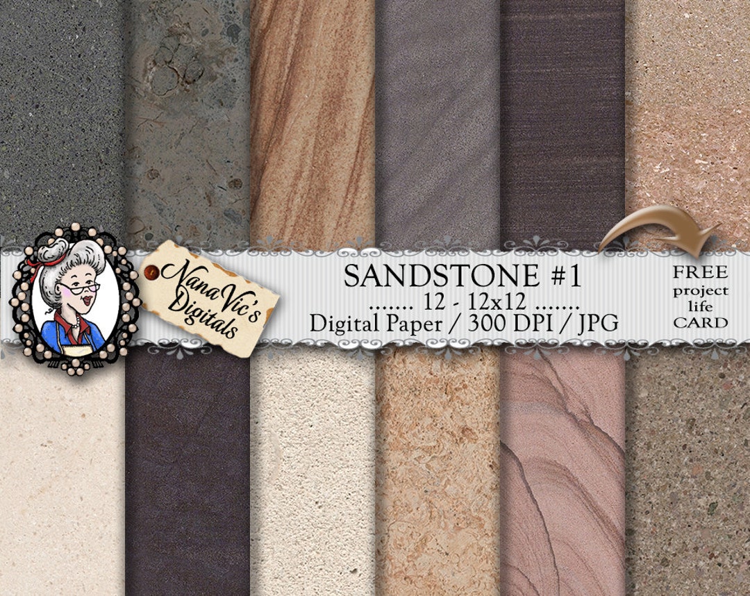 Sandstone Digital Paper, Natural Stone Texture, Sandstone Backgrounds ...