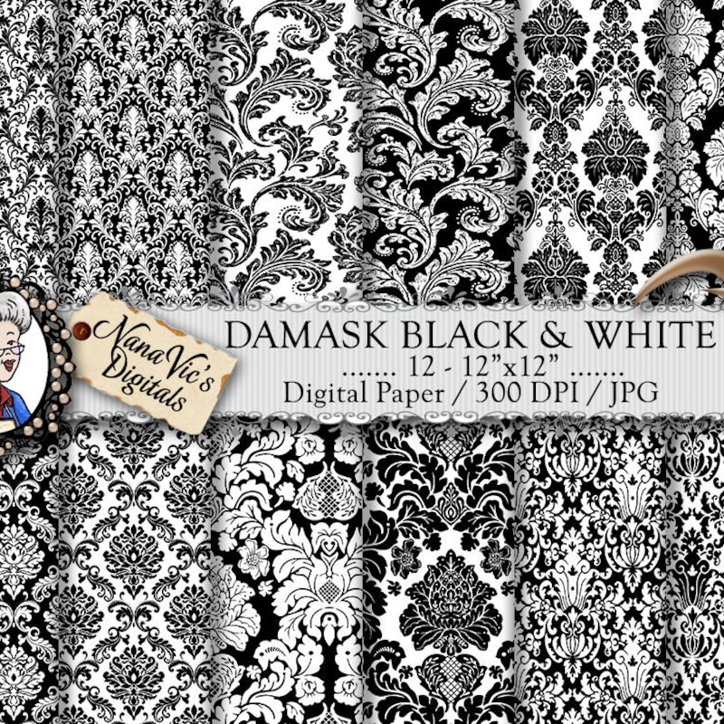 Damask Background - Etsy