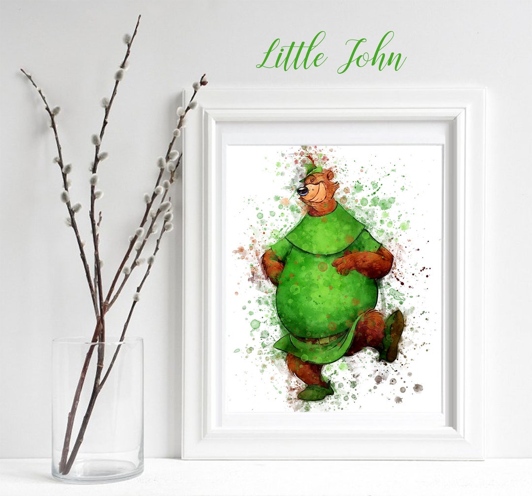 Little John From Robin Hood Nursery Print Decor Print Watercolor Art ...