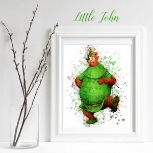 Little John From Robin Hood Nursery Print Decor Print Watercolor Art ...