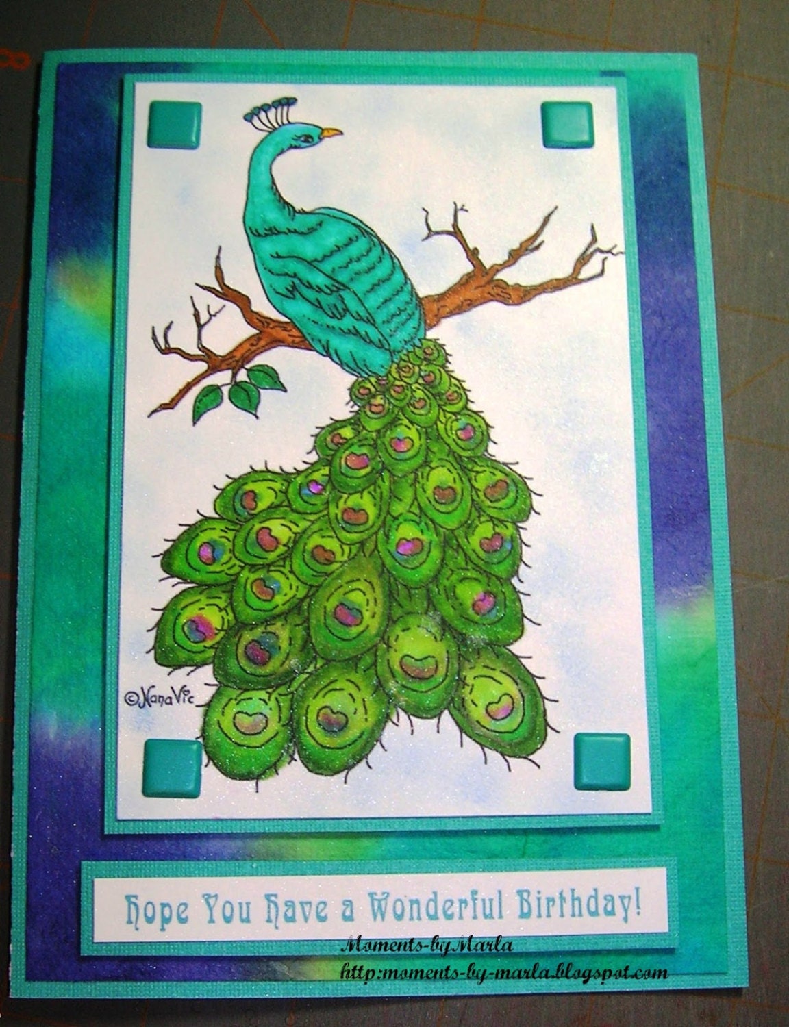 Digital Stamp Peacock Word Art Clipart Sentiments Digi | Etsy