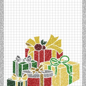 Glitter Christmas Digital Paper, Textures, Red, Green, Silver, Gold ...