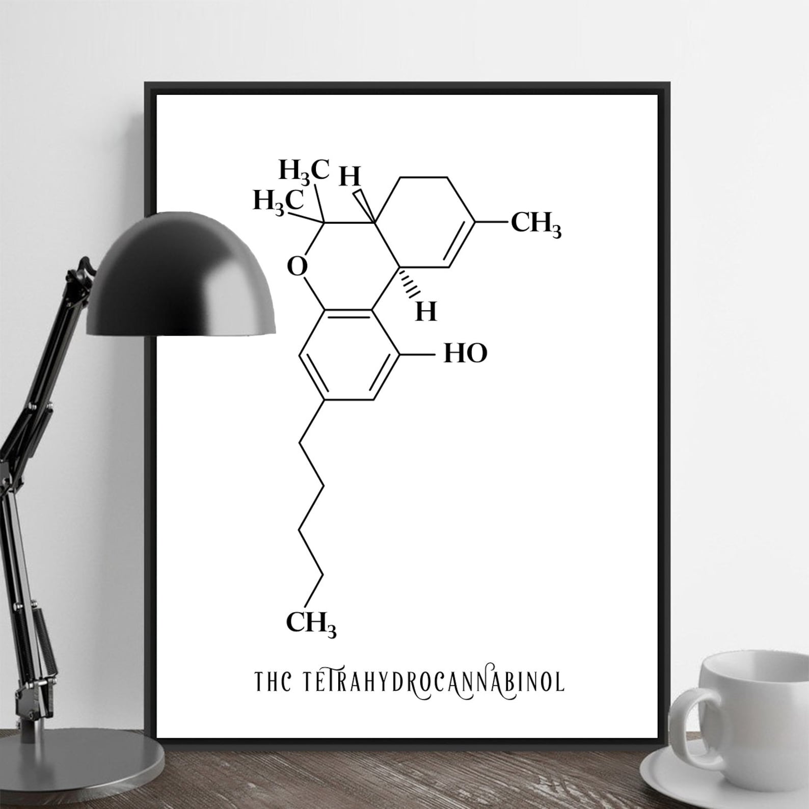 THC Tetrahydrocannabinol Molecule Science Print Minimalist - Etsy Australia