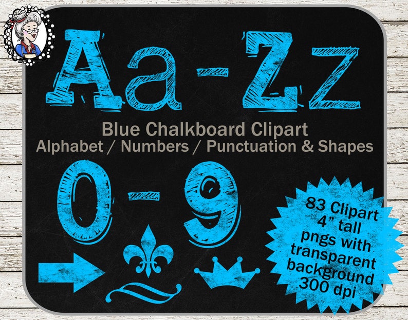 Blackboard Alphabet Clipart: Digital Chalk Alphabet Clip Art - Etsy ...