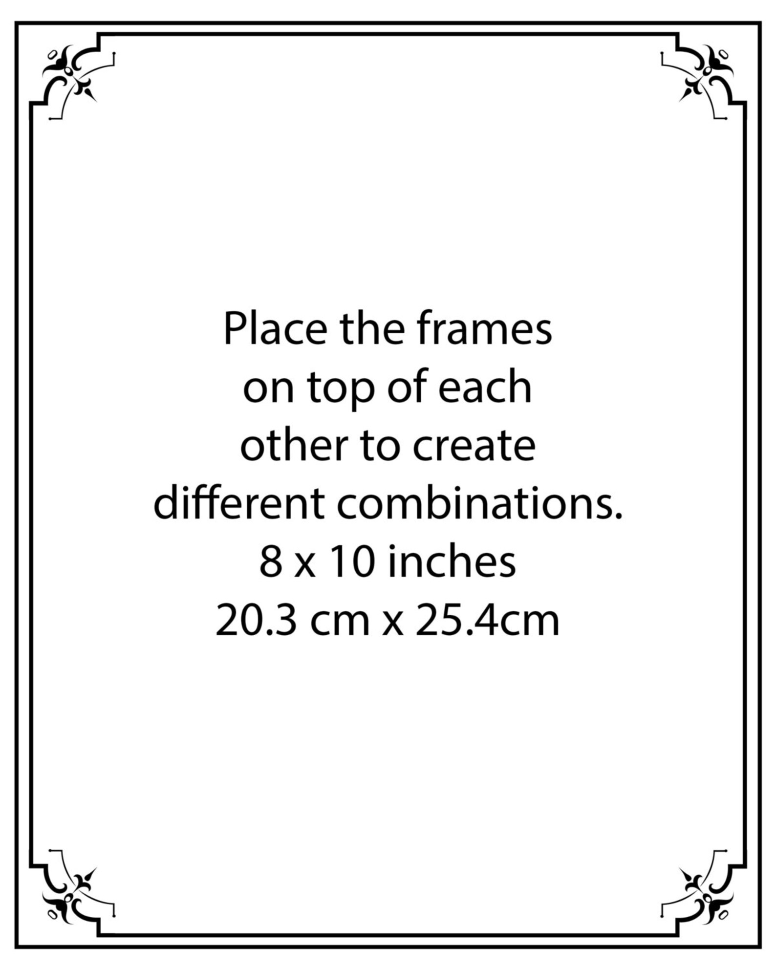 Clipart Frames and Page Borders 1 8 X 10 Inches Instant - Etsy