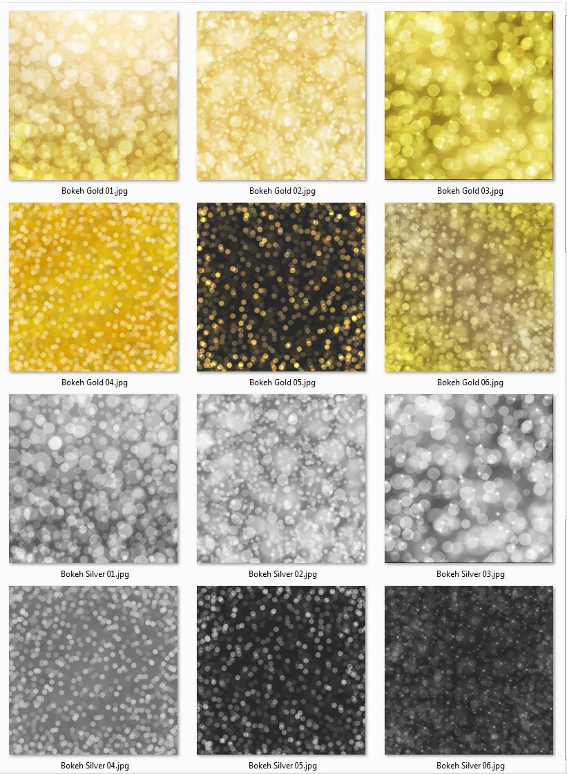 Bokeh Digital Paper Gold and Silver Photography Bokeh - Etsy Australia