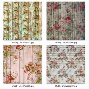 Shabby Chic Digital Paper: Wood Roses, Backgrounds, Wood Texture ...
