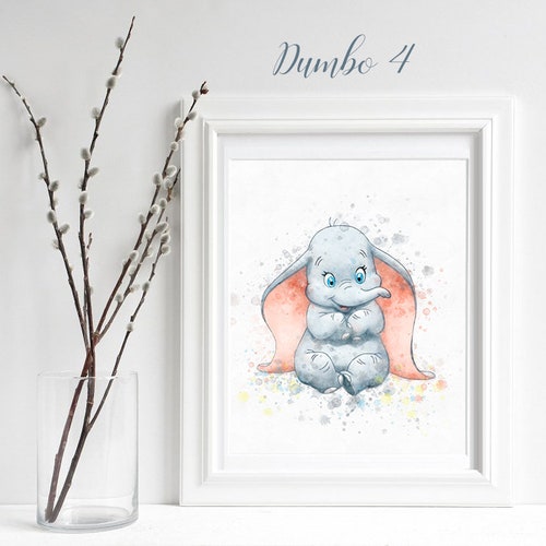 Dumbo Nursery Set 4 Printable Download Watercolor Poster - Etsy