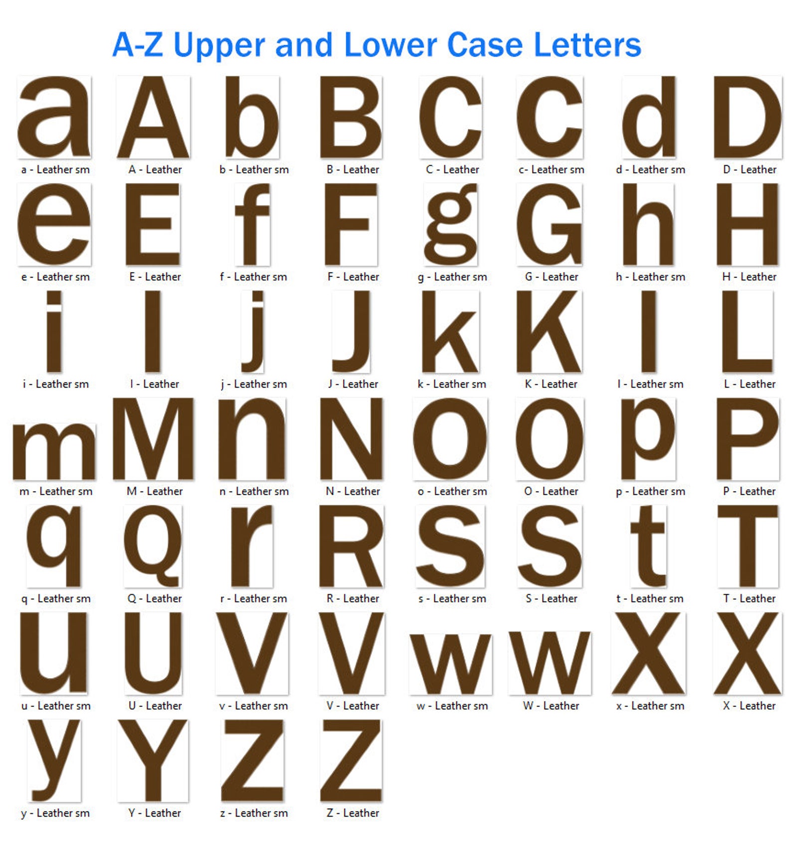 Stitched Leather Alphabet Clipart: Leather Alphabet Clip Art | Etsy