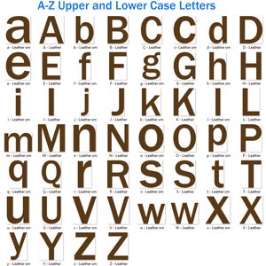 Stitched Leather Alphabet Clipart: Leather Alphabet Clip Art, Leather ...