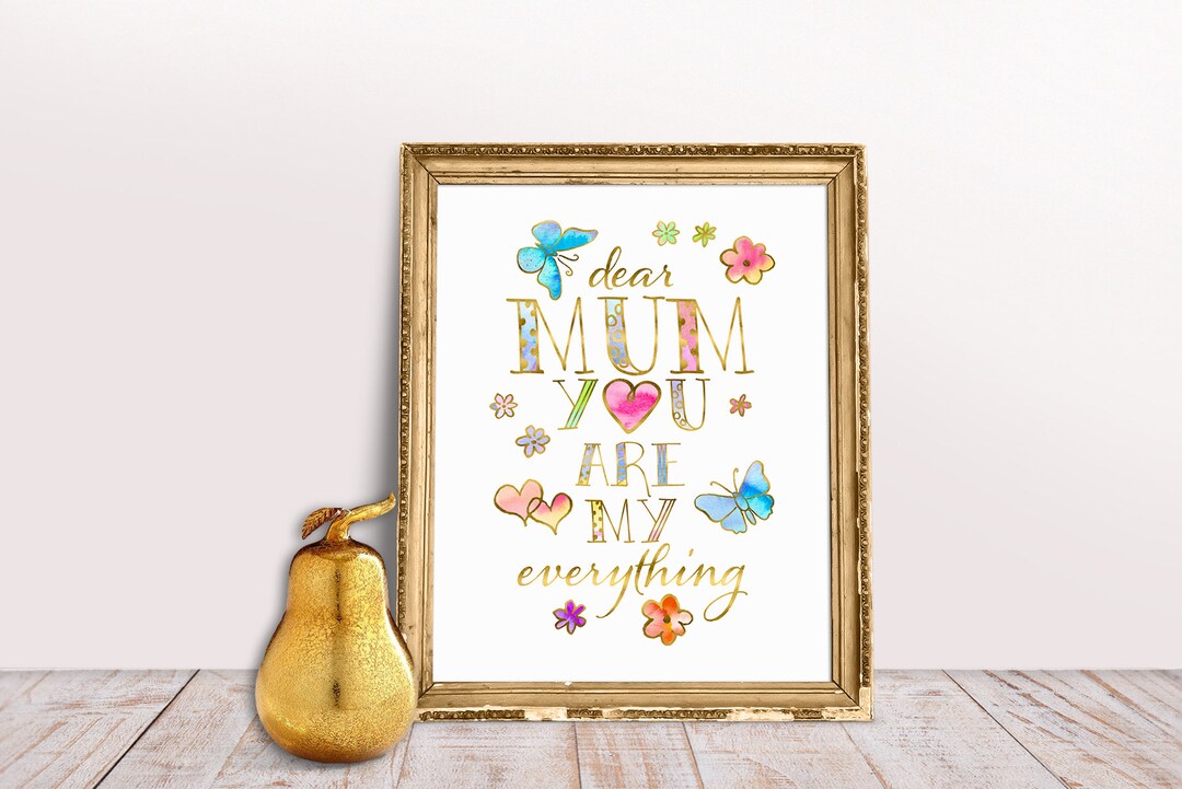 Mum Print DIY Printable, Mum Digital Download, Mum Printable Art ...