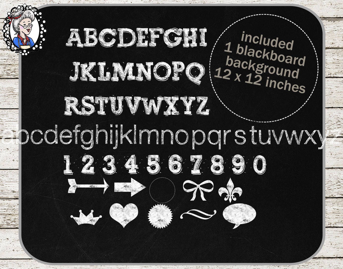 Blackboard Alphabet Clipart: Digital Chalk Alphabet Clip Art - Etsy ...