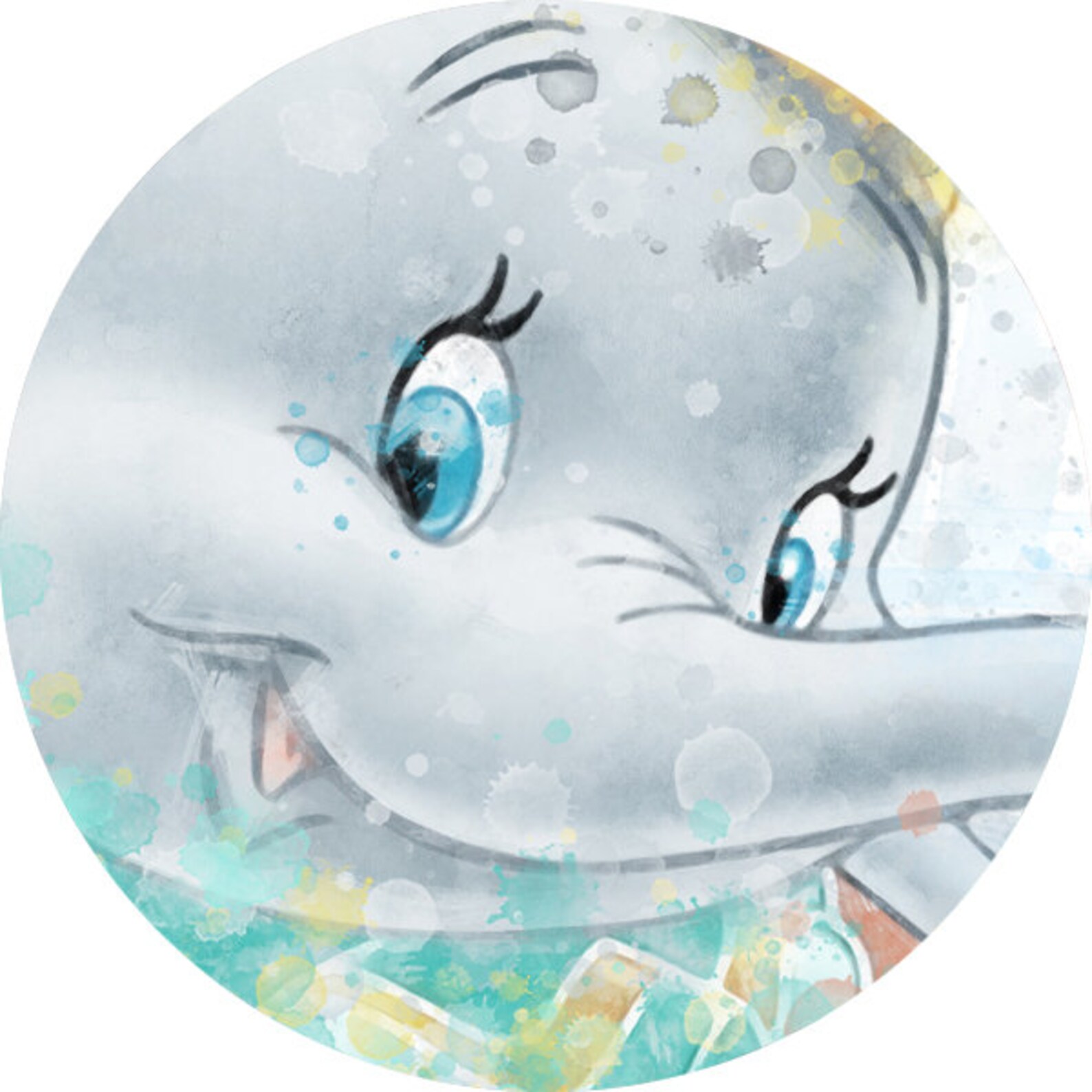 Dumbo 11 Pastel Teal Collar Instant Download Dumbo Poster - Etsy Australia