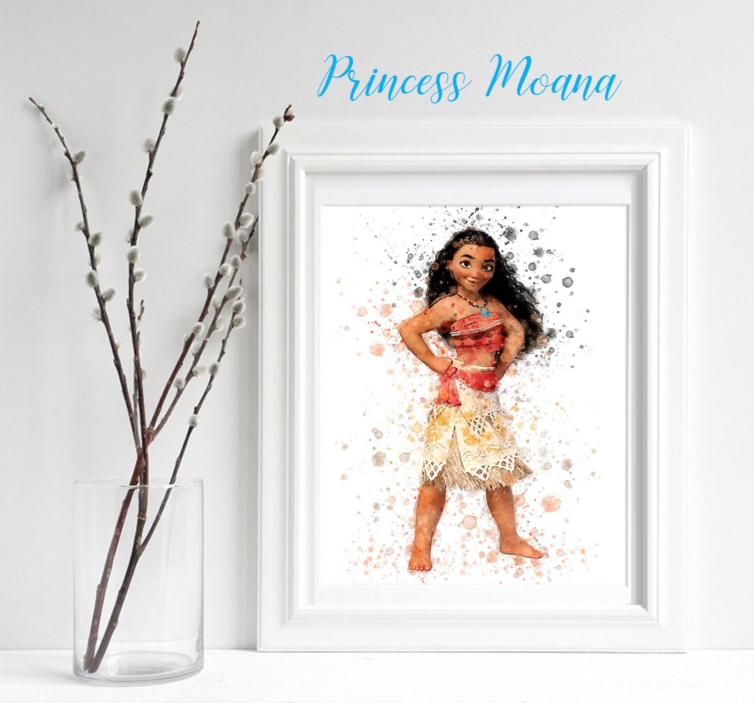 MOANA Princess, Moana Digital Print / Sublimation Watercolor, Princess ...