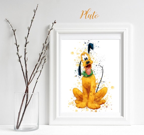 PLUTO PUP Digital Print Pluto Print Mickey's Dog Disney | Etsy