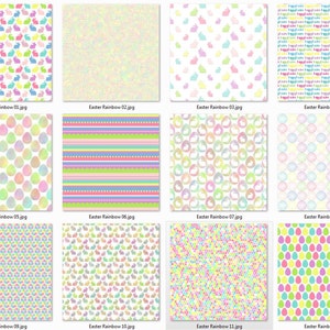 Rainbow Easter Digital Paper, Rainbow Backgrounds, Colourful Texture ...