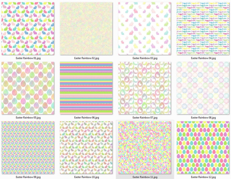 Rainbow Easter Digital Paper, Rainbow Backgrounds, Colourful Texture ...