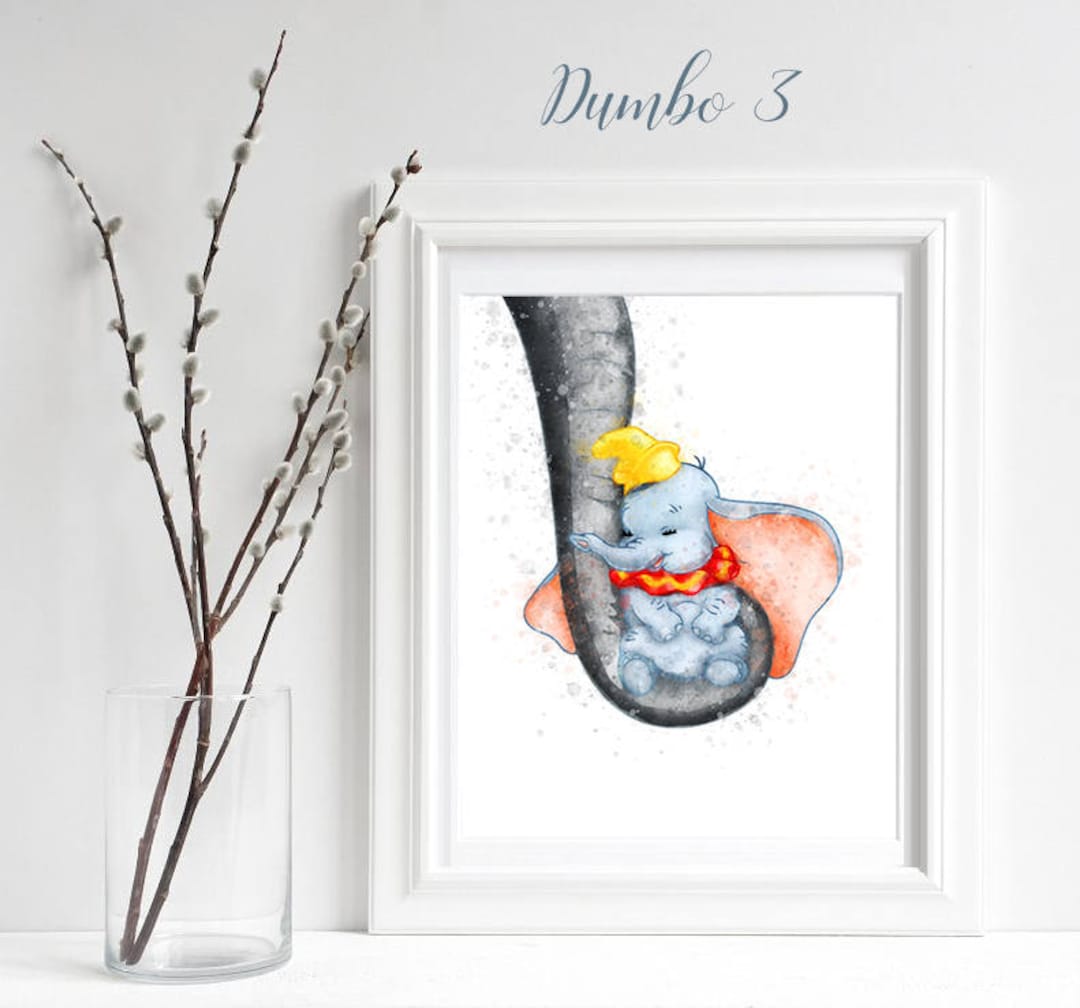 Dumbo #3 Nursery Print, Dumbo Poster Dumbo Wall Art, Decor Dumbo, Baby ...