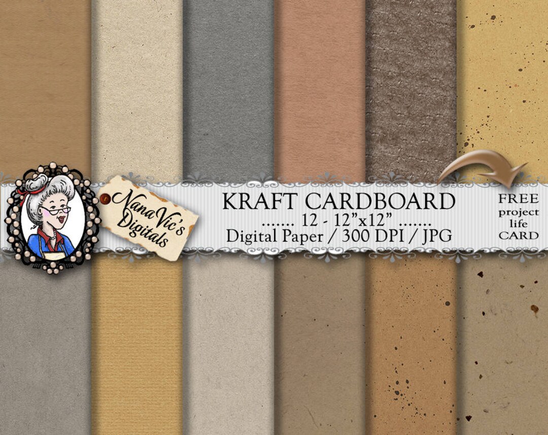 KRAFT Digital Paper: Craft Scrapbooking Papers, Kraft Textures, Digital ...