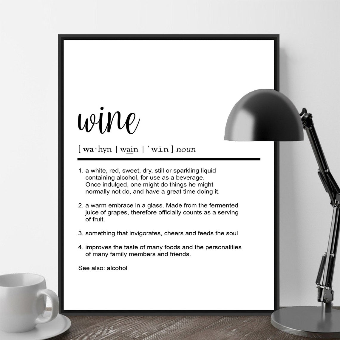 Wine Definition Print Wine Prints Definition Wall Art Funny - Etsy ...
